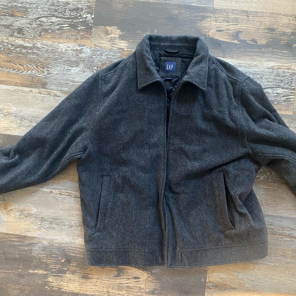 GAP | Jackets & Coats | Gap Mens Xxl Bomber Jacket Wool Gray | Poshmark